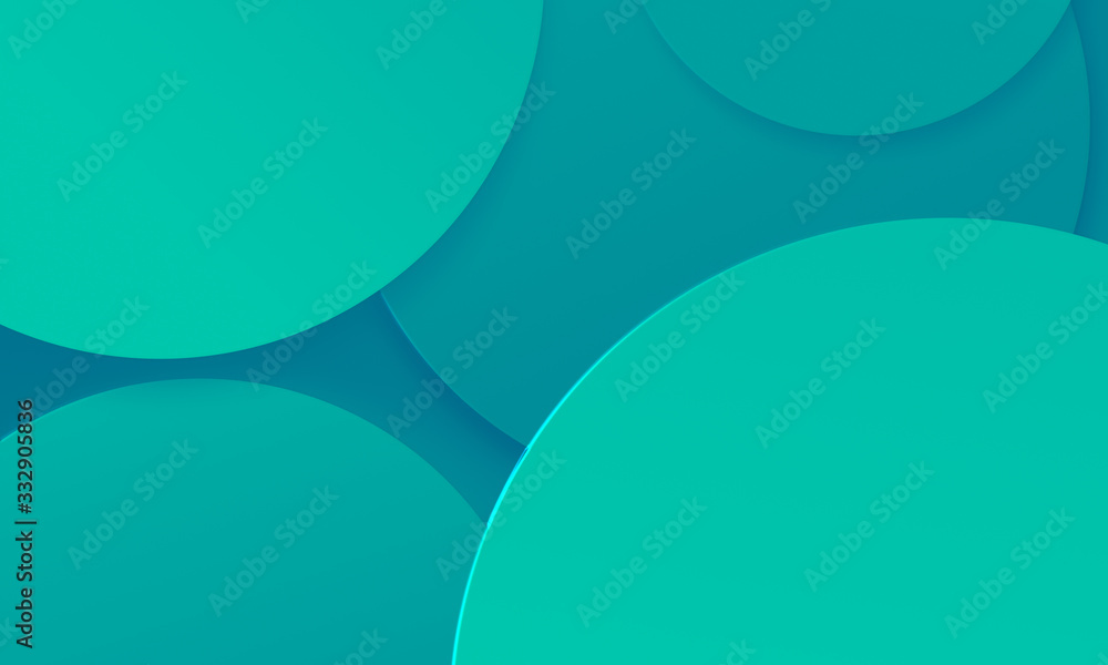 Circles teal mint and green texture background. Simple modern design ...