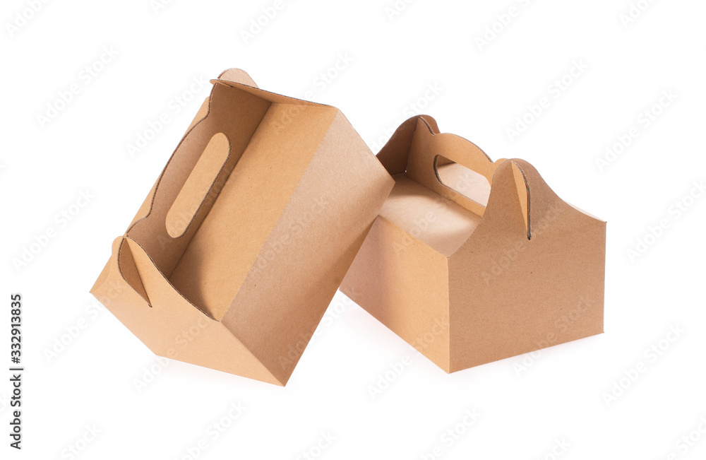 Composition of two Cardboard Gift Packaging Boxes with Handle for Cake ...