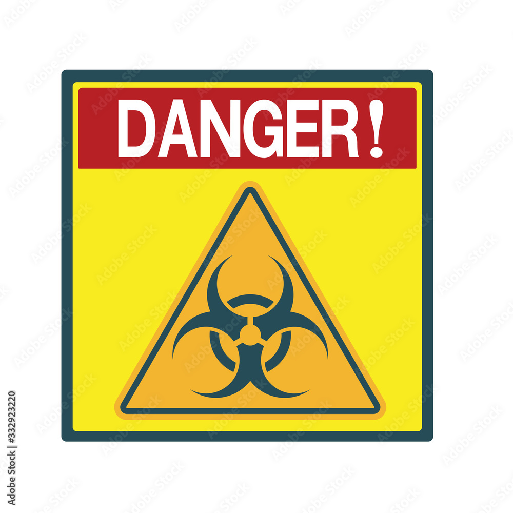 Prohibition icon shape. biological hazard risk logo symbol ...