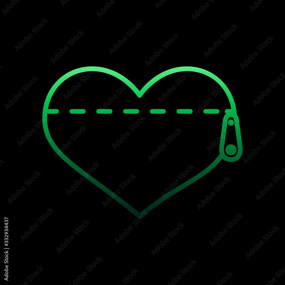 heart wallet nolan icon. Simple thin line, outline vector of Heartbeat ...