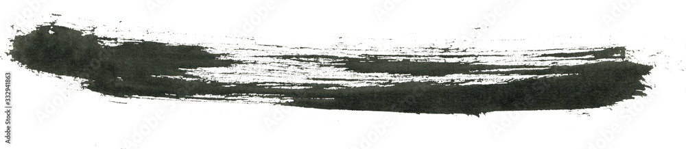 Brush paint strokes. Texture brushes and modern grunge brush lines. Ink ...