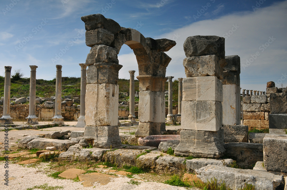 Ruins of an ancient Byzantine city . Travel, history, archaeology Stock ...