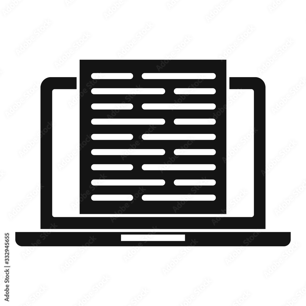 Online edit icon. Simple illustration of online edit vector icon for ...