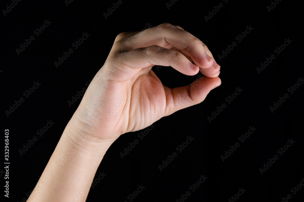 Foto de letra o en lengua de signos do Stock | Adobe Stock