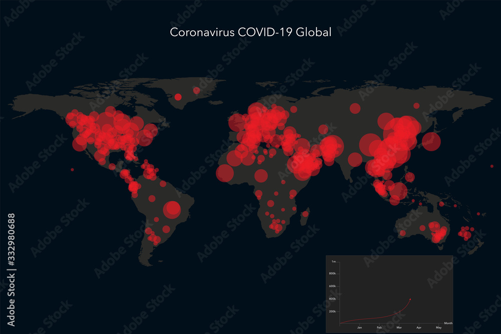 Coronavirus Covid-19 map confirmed cases report worldwide globally ...