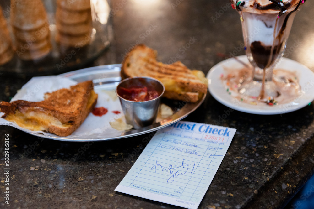 Restaurant bill Stock Photo | Adobe Stock