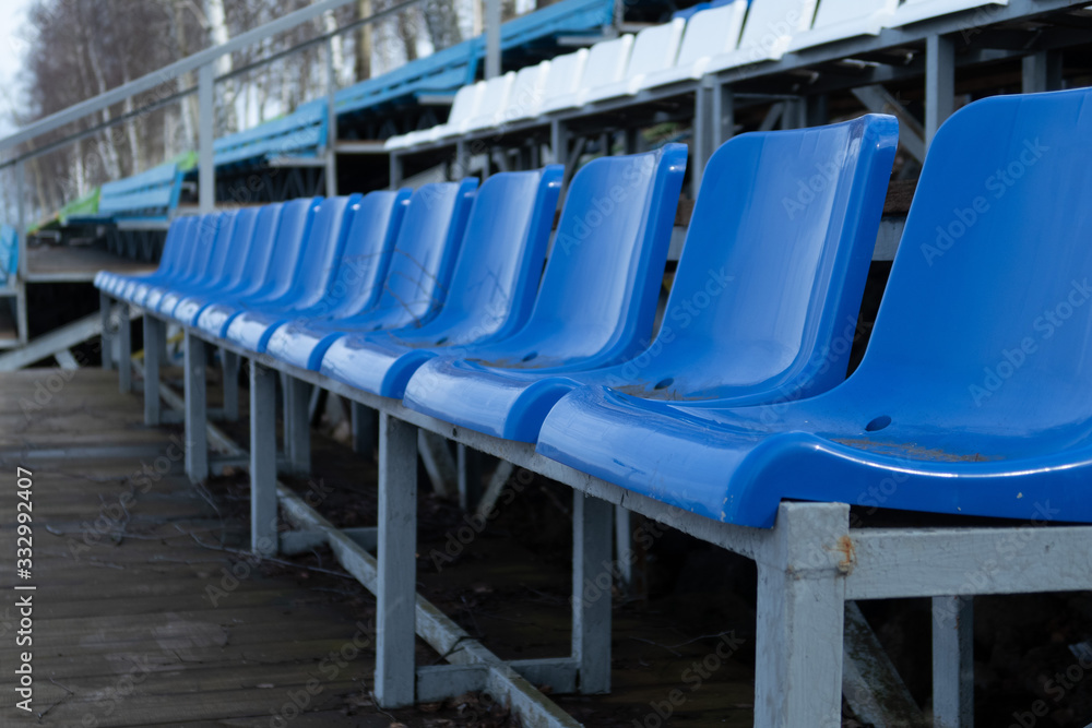 Empty bleachers of a water stadion Stock Photo | Adobe Stock