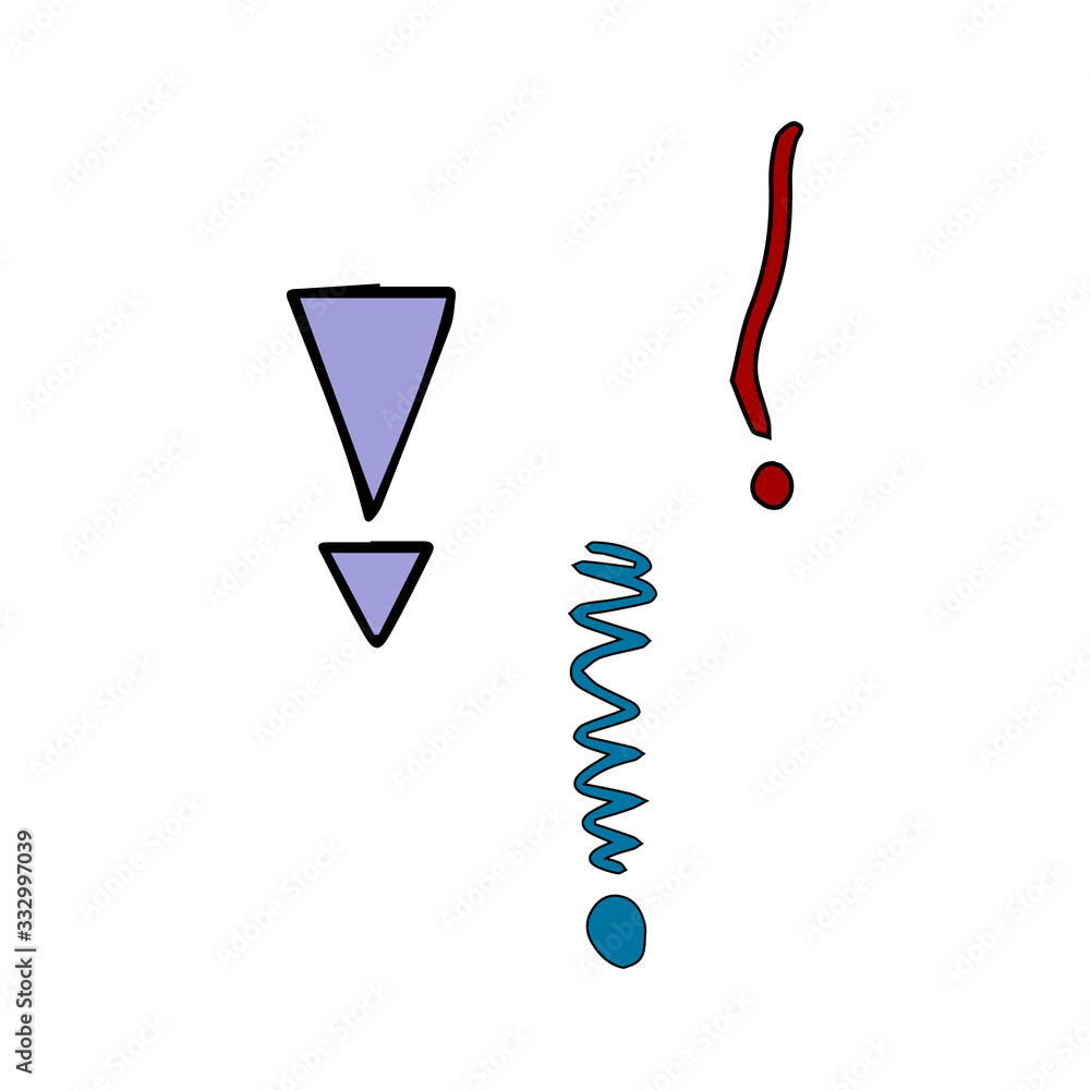 Vector illustration Hand drawn question mark and exclamation point ...