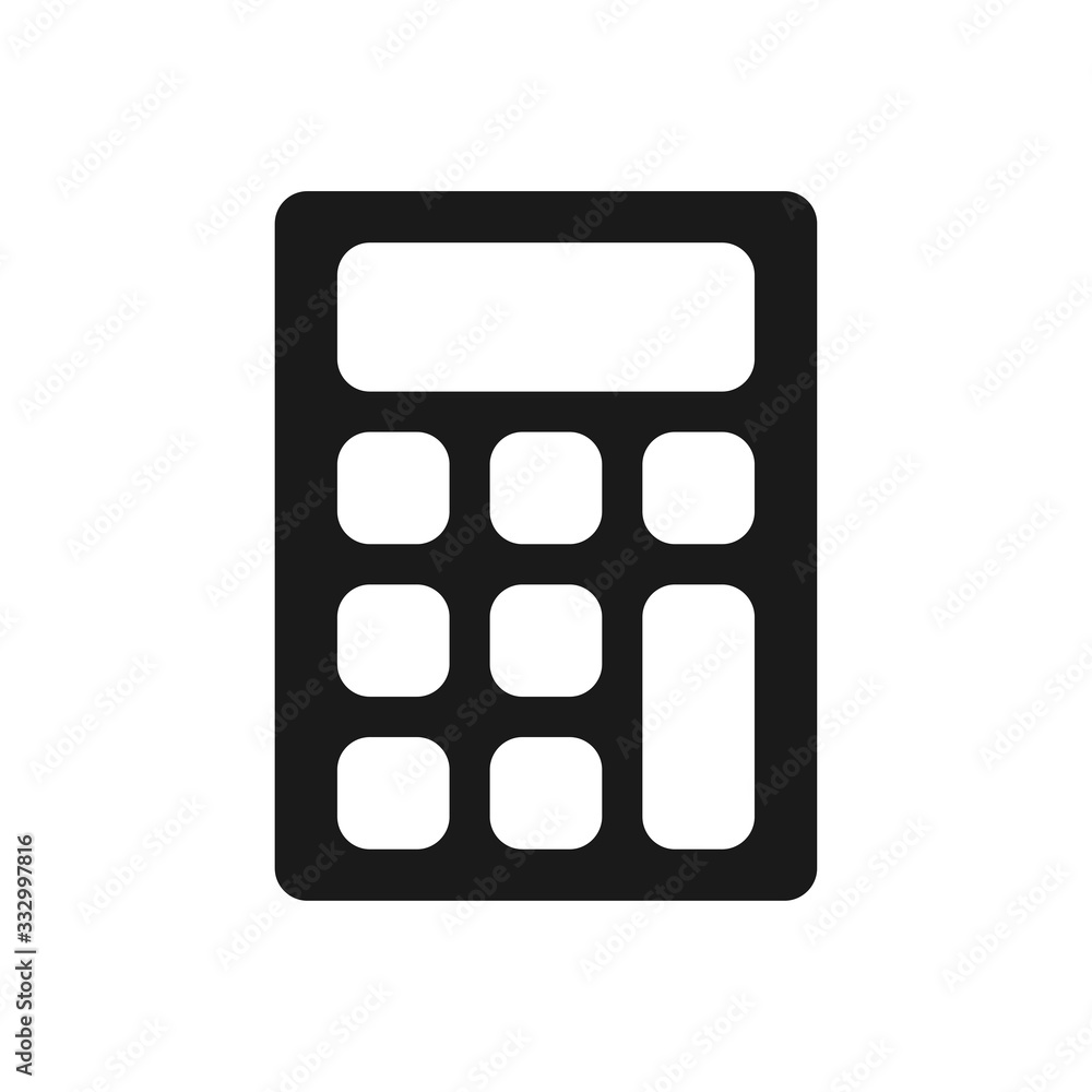 calculator icon, flat design best calculator icon Stock Vector | Adobe ...