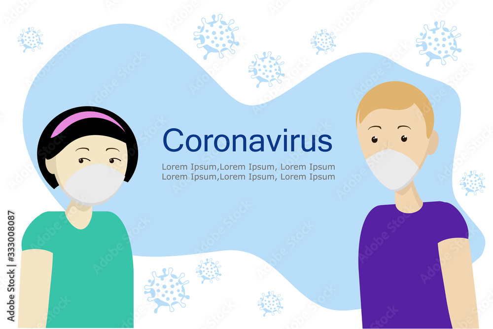 Young people in quarantine in medical masks. Protect yourself from ...