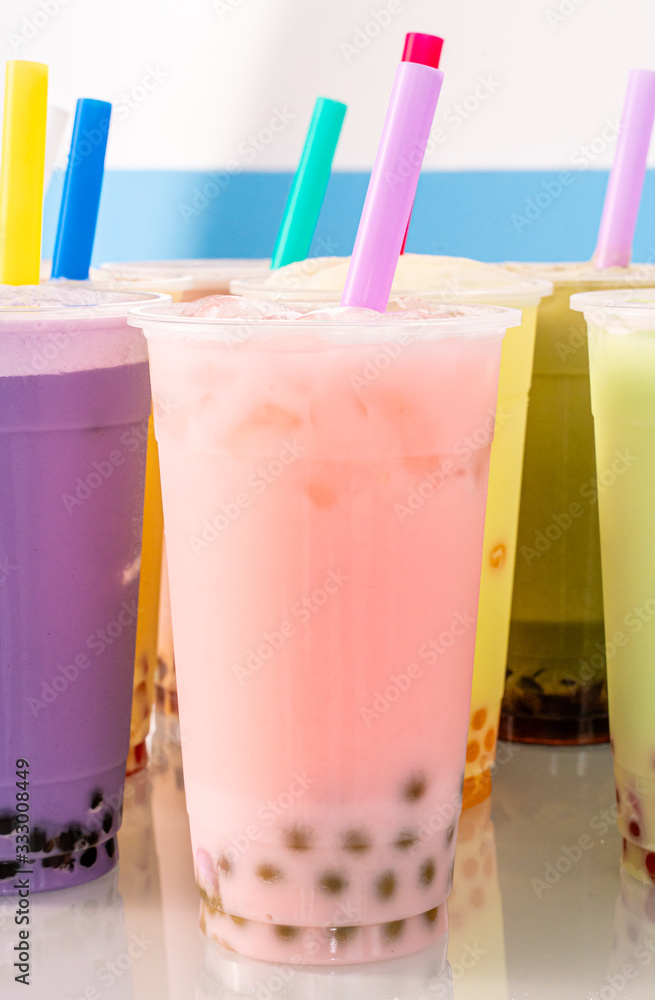 Colorful Bubble Boba Tea Stock Photo | Adobe Stock