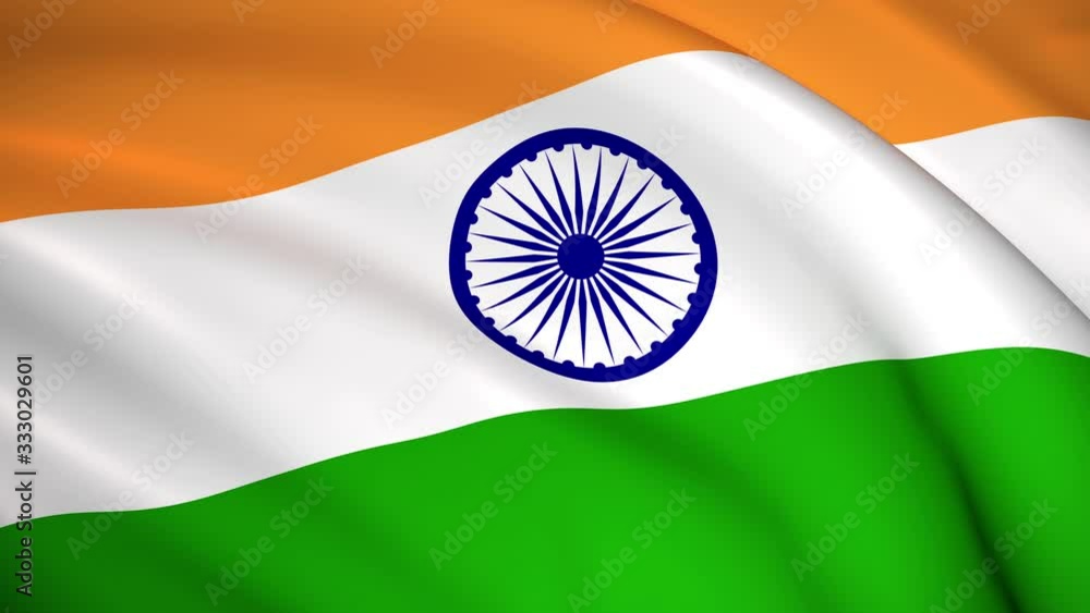 India national flag - 4K seamless loop animation of the Indian flag ...