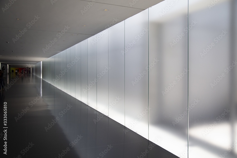 Underground pathway with people walking Stock Photo | Adobe Stock