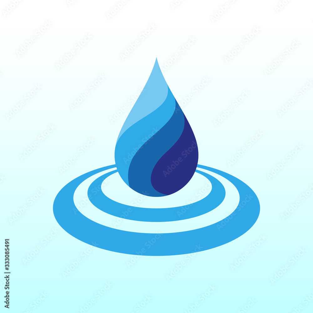 Water Drop Ripple Vector