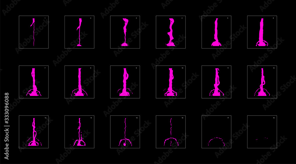 Shine poison lightning animation effect. lightning effect sprite sheet ...