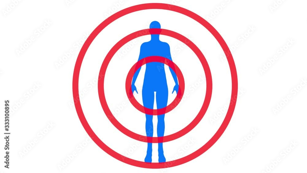 Social Distancing , Physical Distancing. Red Concentric Circles ...