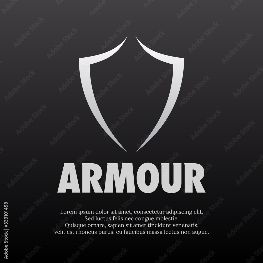 Vector illustration of a simple abstract shield logo. Suitable for the ...