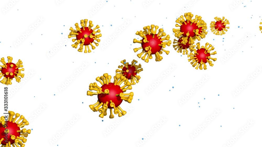 Contagious Airborne bacteria , germs , viruses floating in air . 3d ...