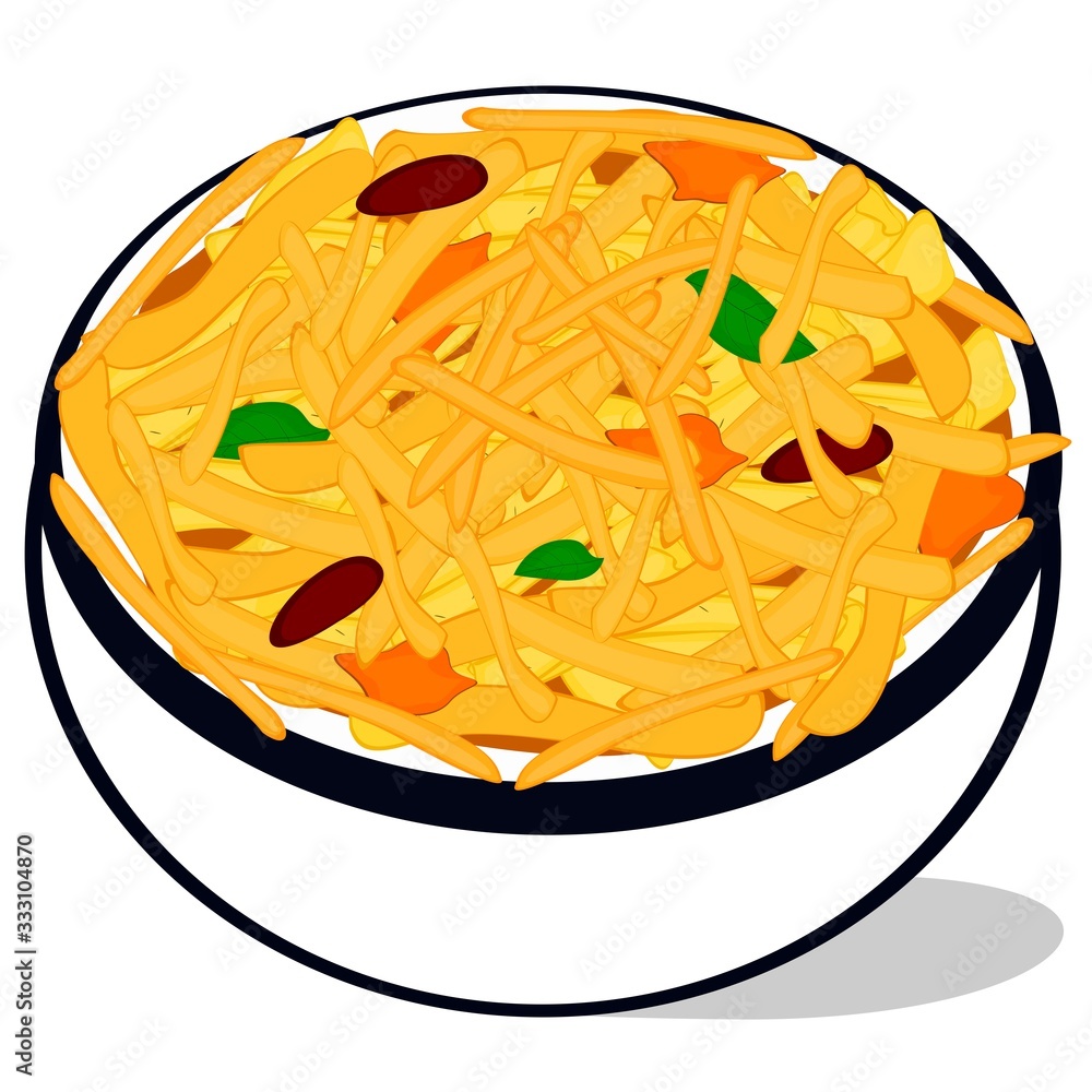 Namkeen Spicy Farsan,Chivda indian snacks Vector Stock Vector | Adobe Stock