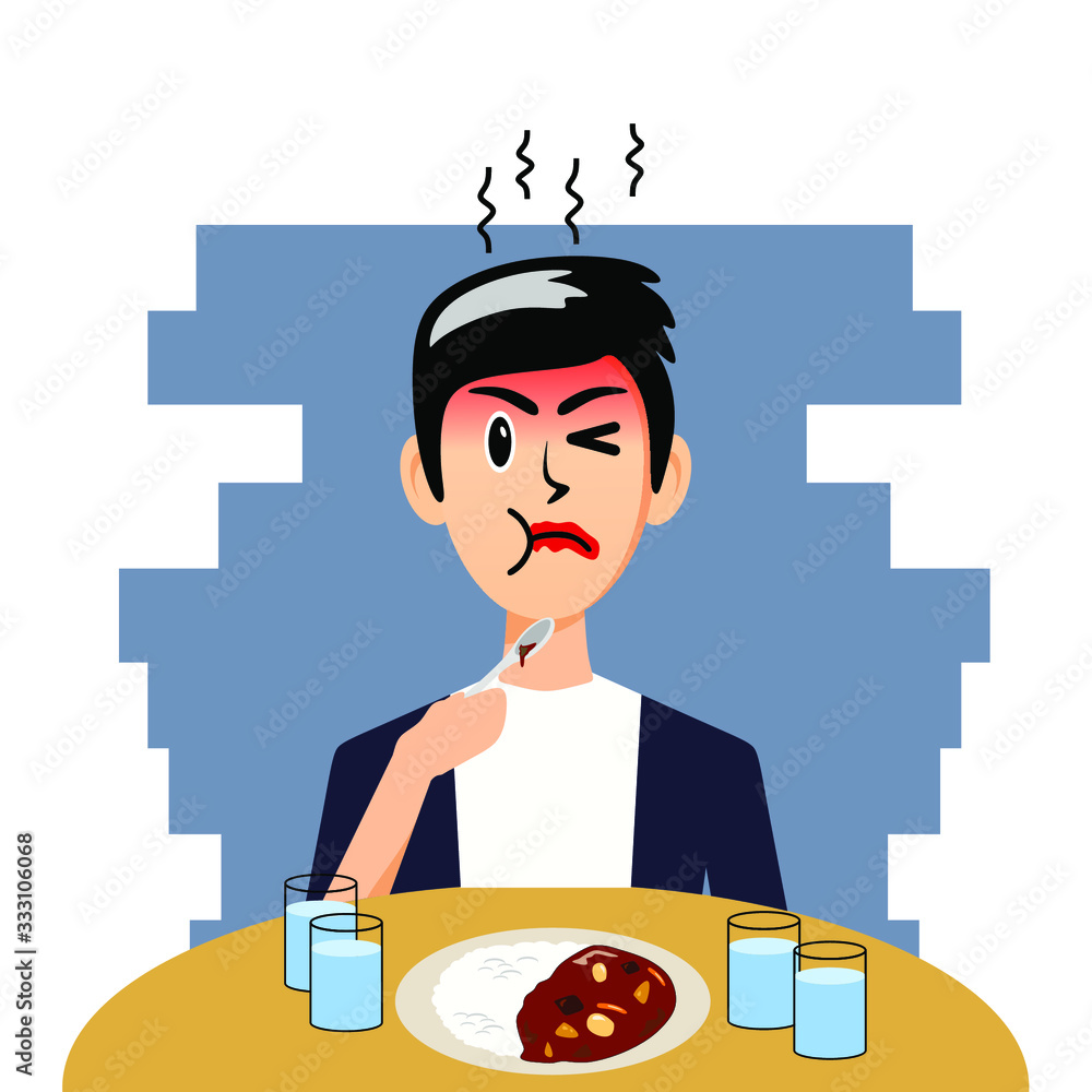 Eating Spicy Food Cartoon