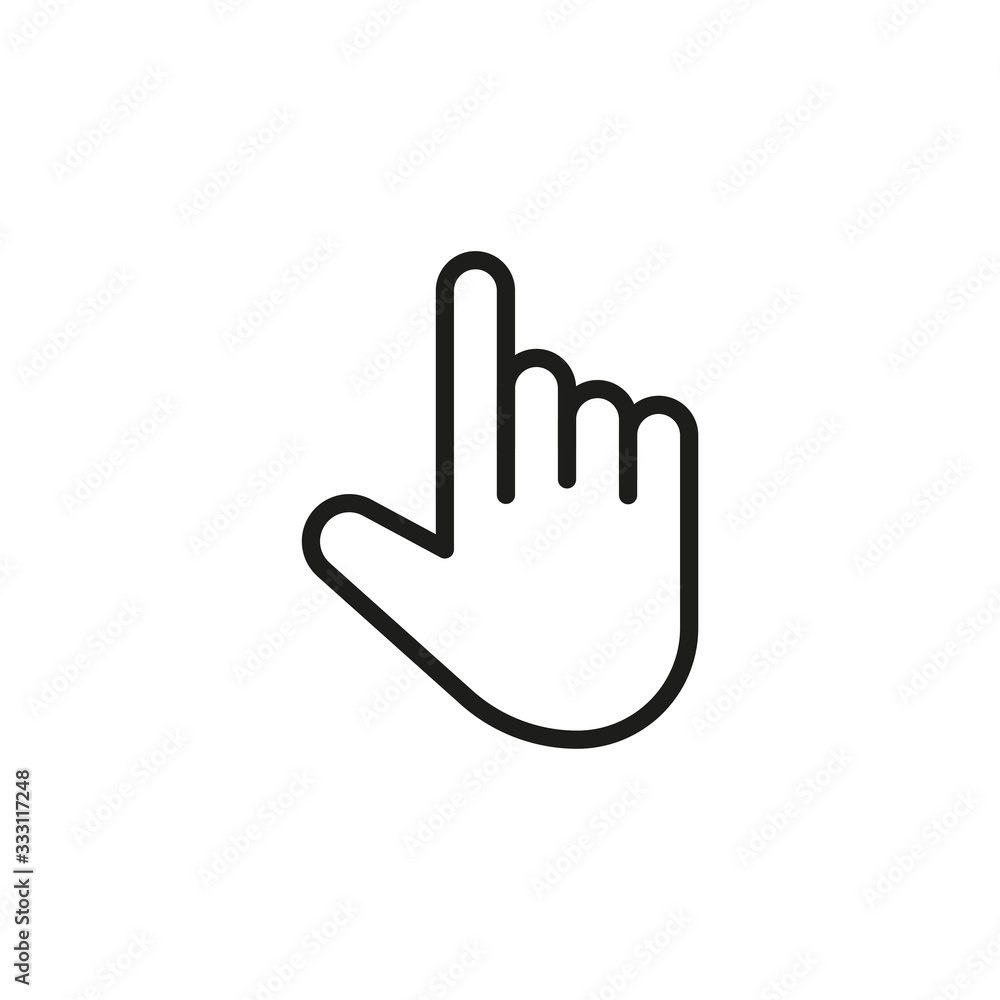 Simple cursor line icon. Stock Vector | Adobe Stock