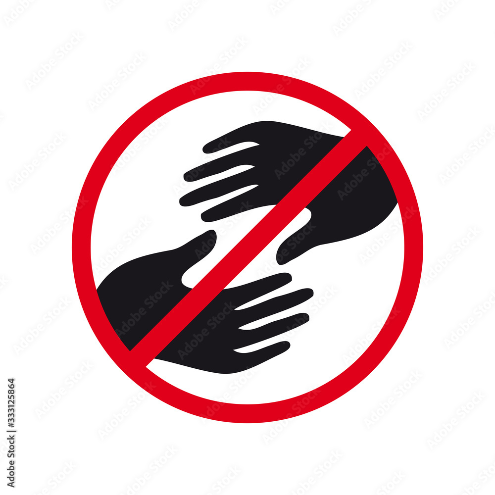 Don't handshake icon vector. Linear style sign for mobile concept and ...