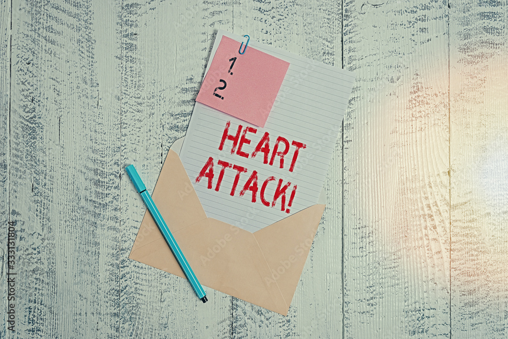 Text sign showing Heart Attack. Business photo text sudden occurrence ...