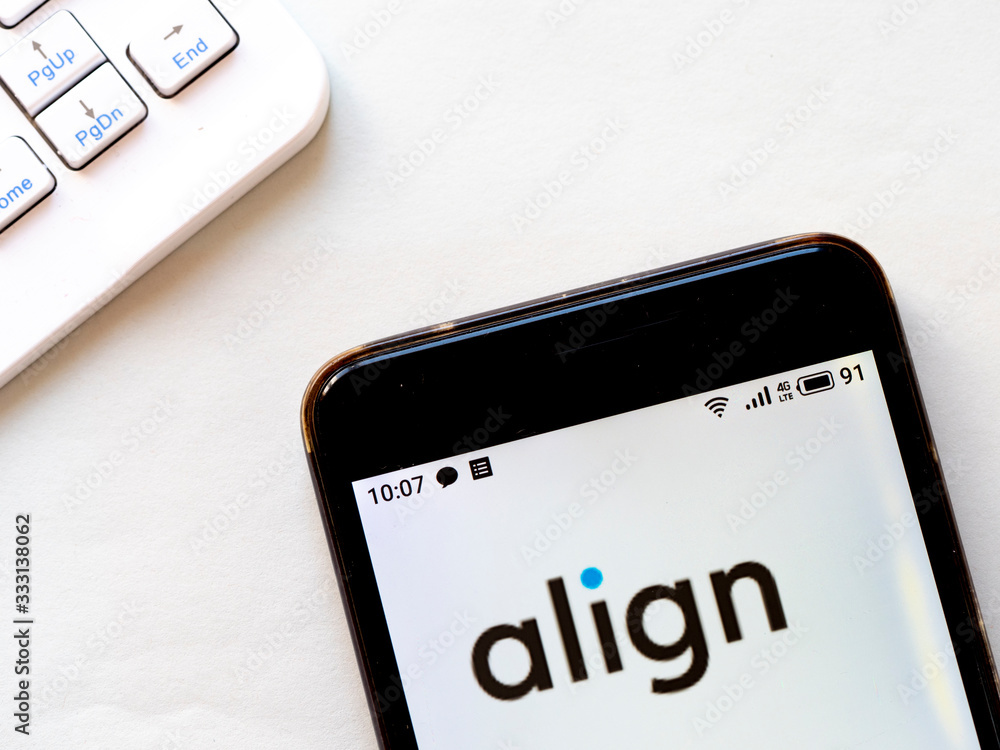 In this photo illustration Algin Technology logo is seen displayed on a ...