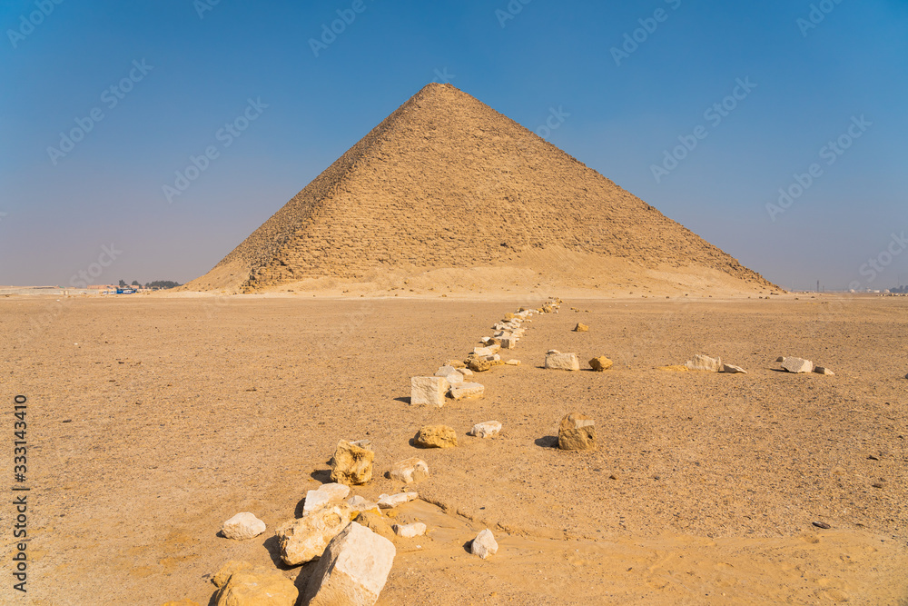 Red Pyramid, Largest pyramid of Old Kingdom at Dahshur Necropolis ...