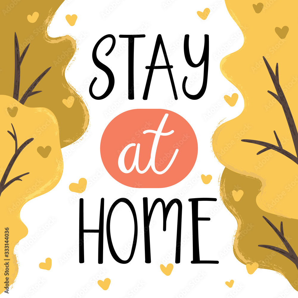 let's stay home, work at home,Stay home, Stay Safe, Social media ...