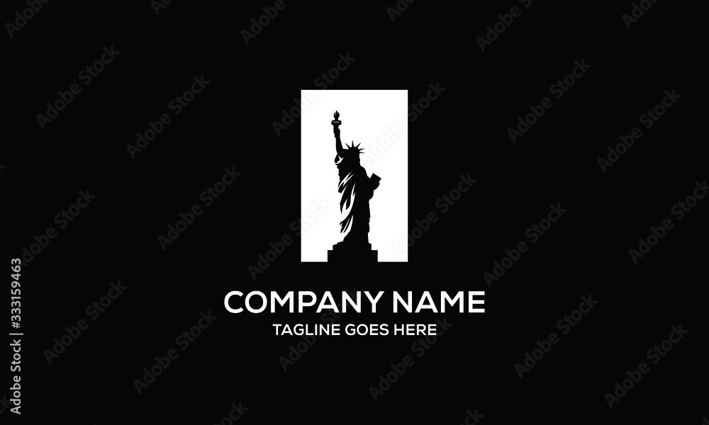New York Building Vector Logo Design Inspirations Stock Vector | Adobe ...