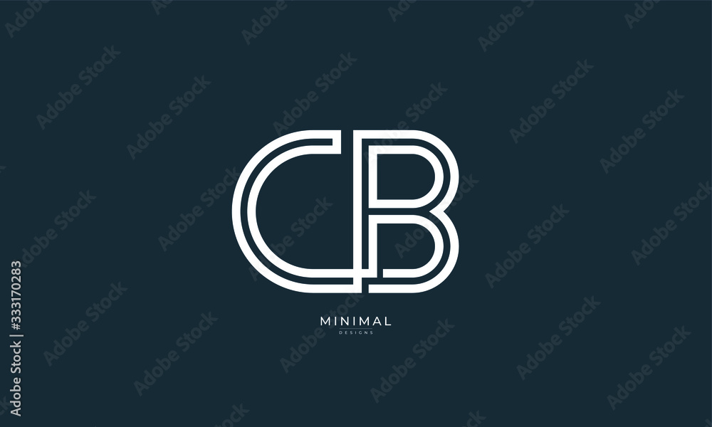 Alphabet letter icon logo CB Stock Vector | Adobe Stock