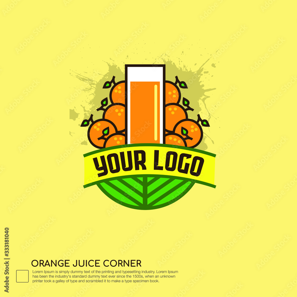 Orange juice logo vector illustration. Good for orange juice corner ...