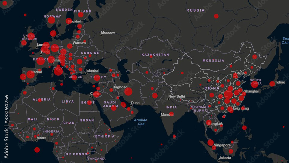 World map of Coronavirus Covid-19 , Covid 19 map confirmed cases report ...