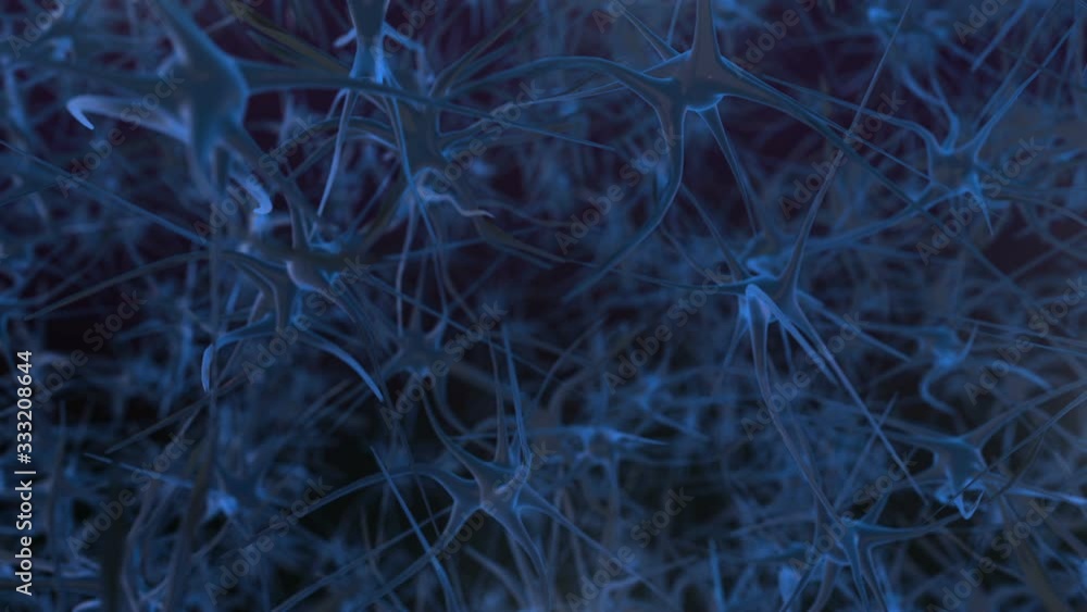 Vídeo do Stock: Neuron Network. Neuron and synapse activity animation ...