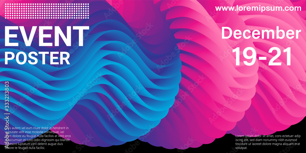 Event poster. Party background. Fluid flow.Vector Stock Vector | Adobe ...