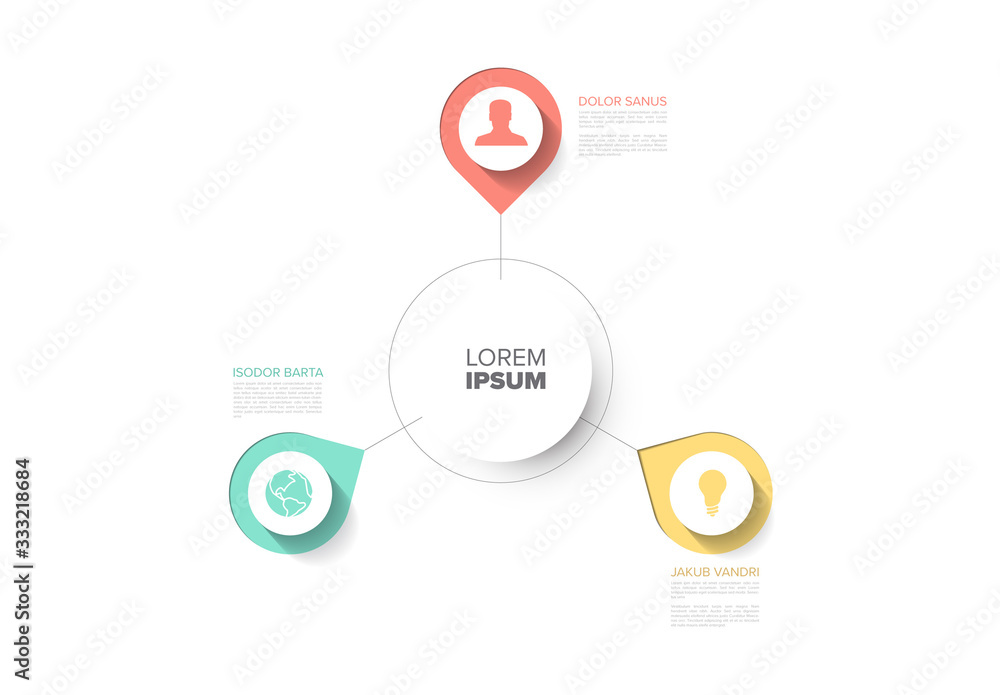 Simple Infographic Layout with Three Elements Stock Template | Adobe Stock