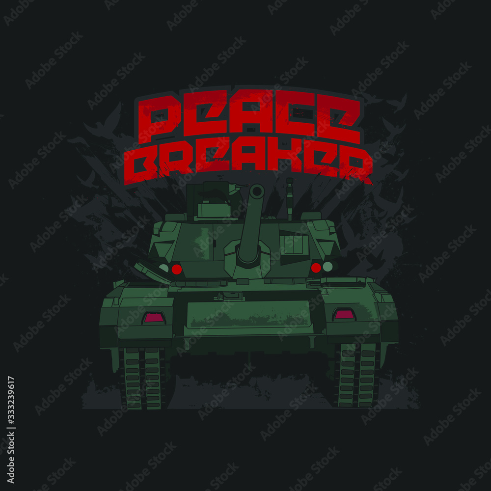 War machine and armored vehicle vector illustration. Good for poster ...