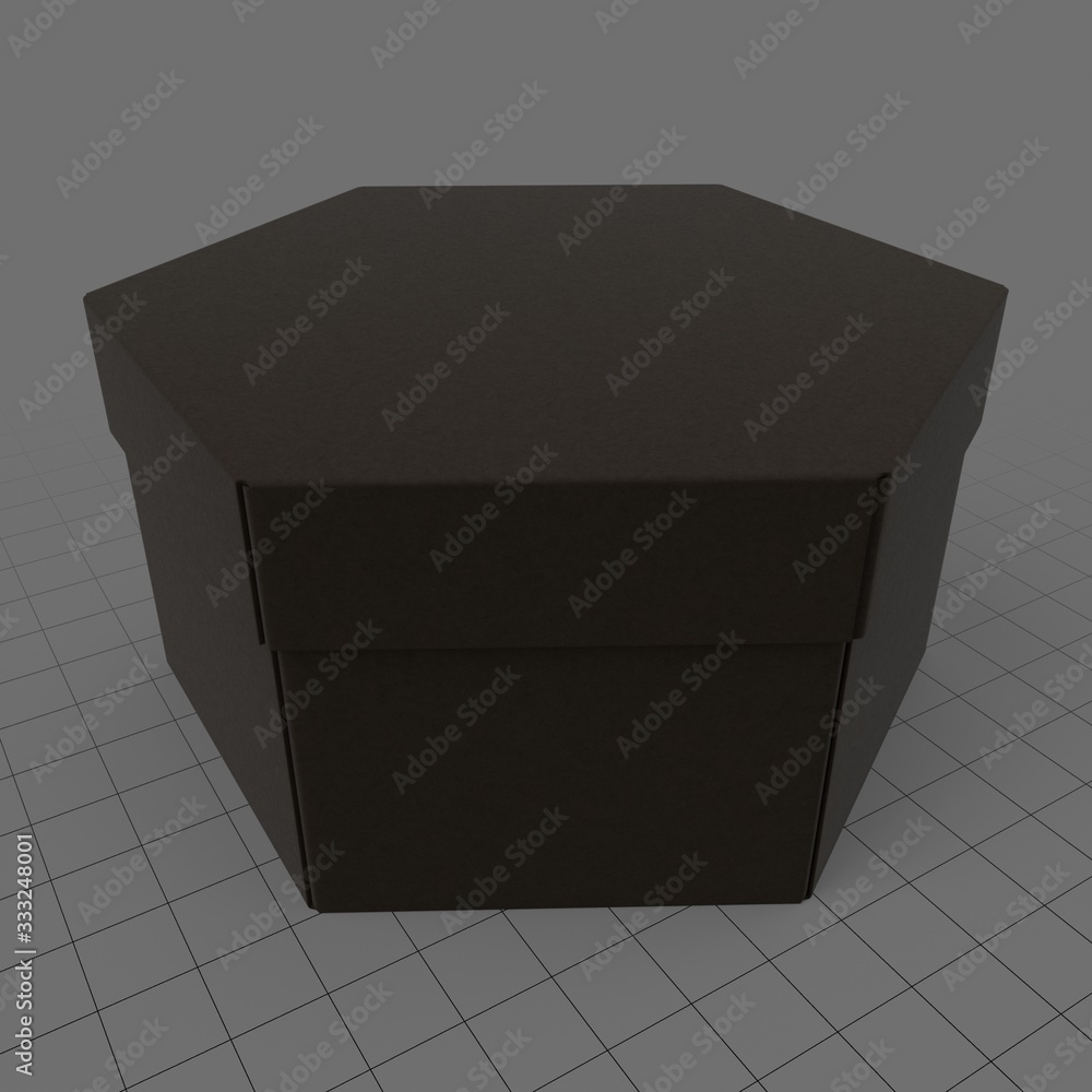 Hexagonal box Stock 3D asset | Adobe Stock