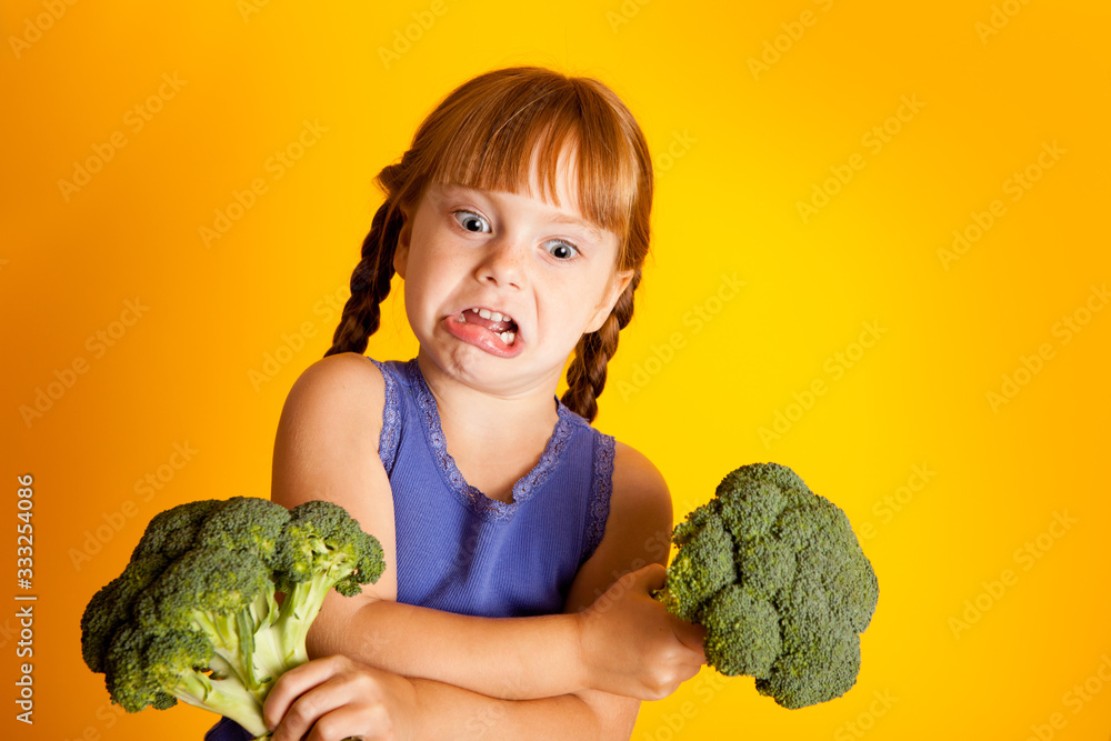 Little Girl Disgusted by Broccoli, Healthy Eating, Food, Nutrition ...