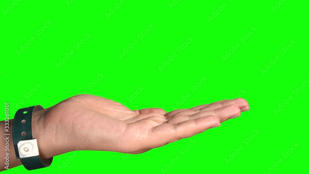 Closeup side view 4k video of beautiful outstretched female hand ...