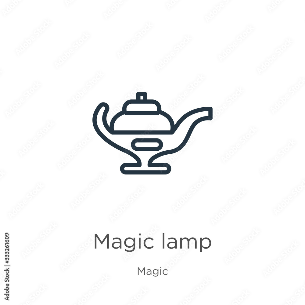 Magic Lamp Outline