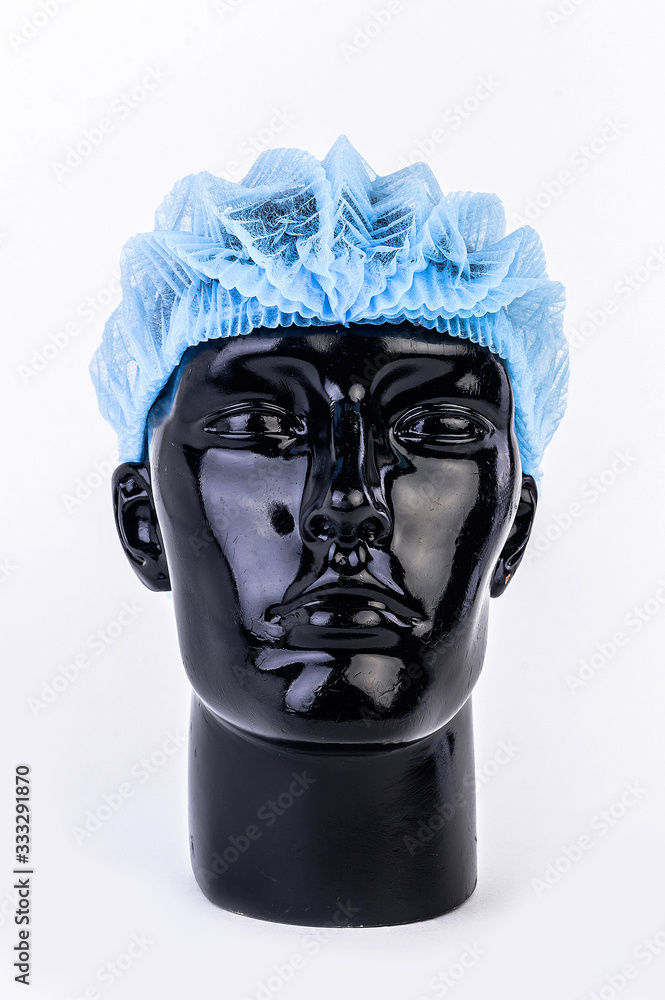 The hygiene head cover in blue color for protect virus, covid19, corona ...