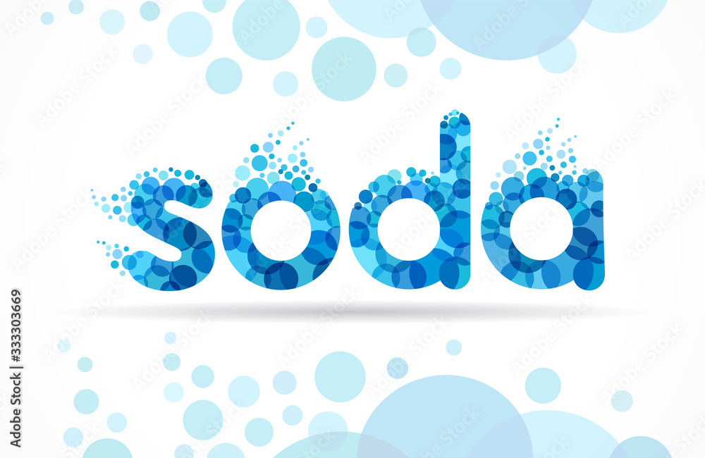Soda Water Label Logo Design Mineral Water Bubble Letters And Drop soda-water-label-logo-design-mineral-water-bubble-letters-and-drop