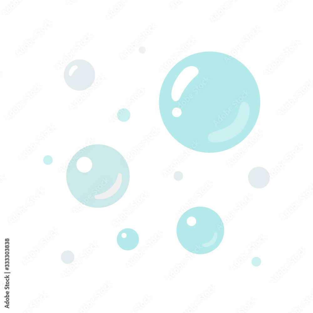 Bubbles isolated on white background Stock Vector | Adobe Stock