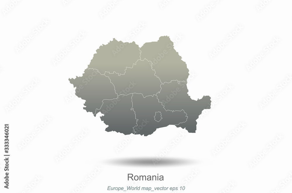 europe map. european countries vector map with gray gradient.. Stock ...