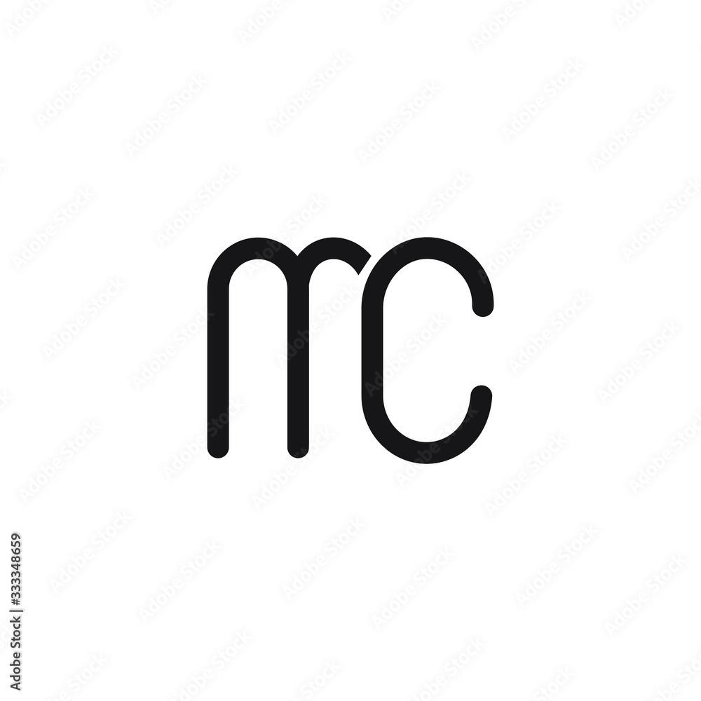Initial Letter mc logo or cm logo vector design template Stock Vector ...