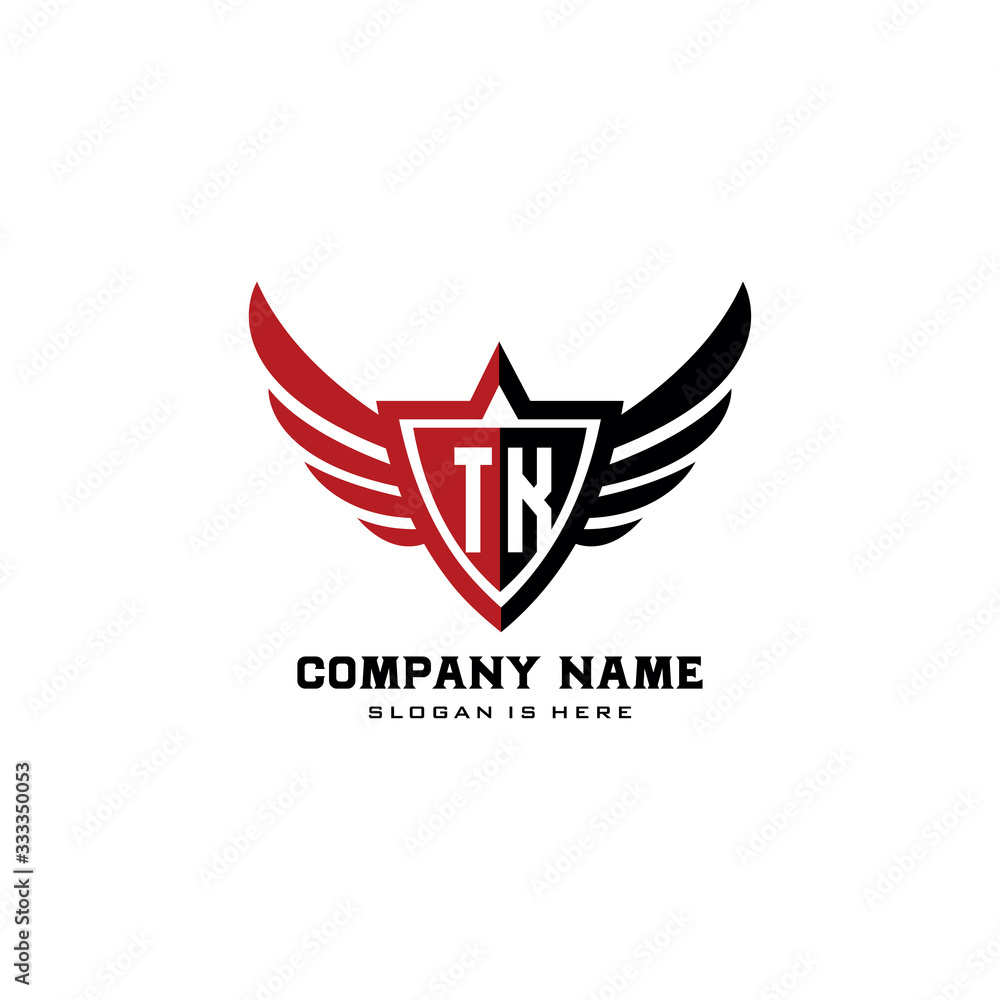 Initial letters TK shield shape black monogram logo vector Stock Vector ...
