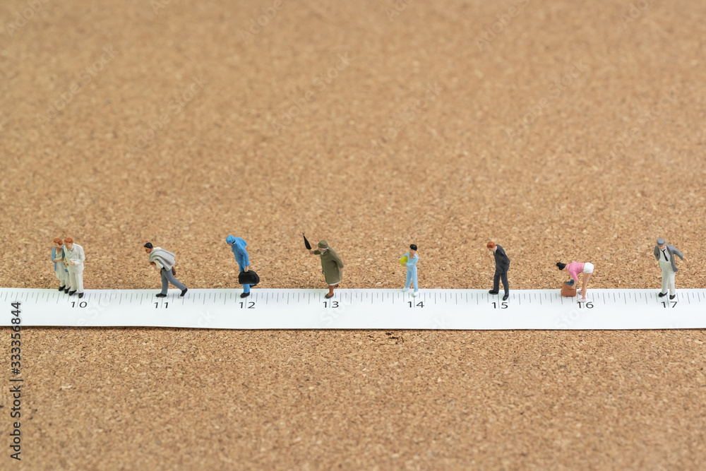 Social distancing, people keep distance in public to protect COVID-19 ...