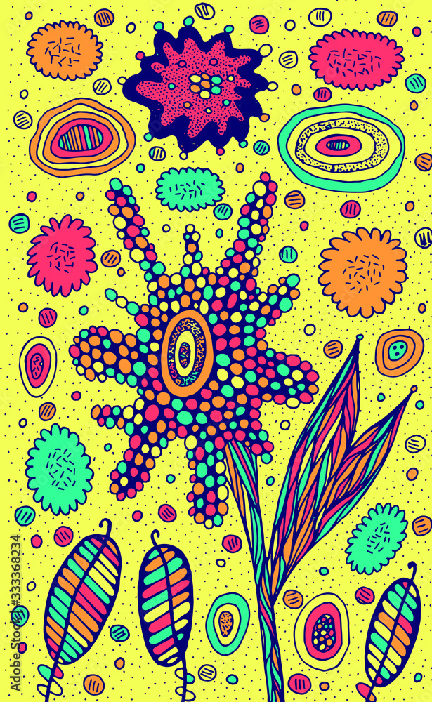 Trippy Colorful Drawing